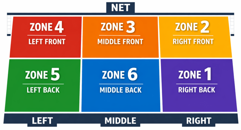 Volleyball Zones & Court Positions (with diagrams) - Coaching Volleyball